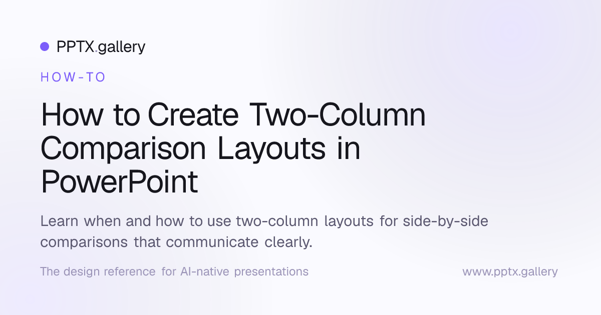 How to Create Two-Column Comparison Layouts in PowerPoint | Slide Reference